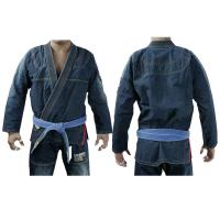 China Denim Style Jiu Jitsu Gi Kimono Black Brazilian Jiu Jitsu Outfit for sale