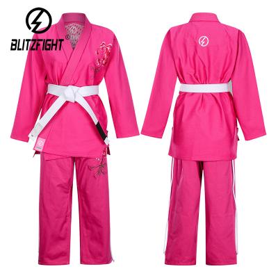 China Rose Brazilian Jiu Jitsu Uniform Preshrunk Women'S Bjj Gi F1-F4 Size for sale