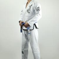 China 450gsm White Jiu Jitsu Gi Brazilian Fight Gear Jiu Jitsu Uniform for sale