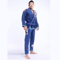 China 550gsm Bamboo Bjj Gi Blue Bjj Mens Gi Uniform Customized Design for sale