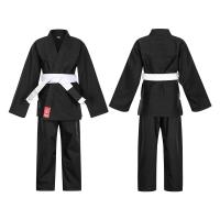 China 100 Cotton Black Karate Gi Jiu Jitsu GI Uniform OEM Service for sale