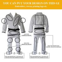 China Blue White Gi Academy BJJ GI Uniform OEM Brazilian Jiu Jitsu Kimono for sale