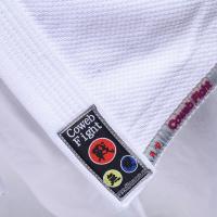 China 420G GI Jiu Jitsu Uniform With Dragon Design White Brazilian Jiu Jitsu Suit for sale