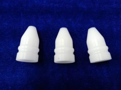 China White CNC Machining Plastic Parts POM Acetal Threaded Clamp Boot for sale