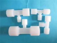 China CNC PVDF Parts Polyvinylidene Fluoride Gasket Male Thread Connection for sale