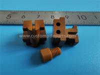 China PI Vespel Parts Dark Brown Bearings With Thread Inserts for sale