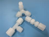 China Tee Junction PVDF Parts , Male thread PVDF Pipe Fittings for sale
