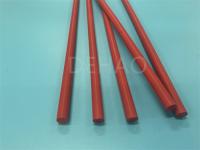 China Red PTFE Extruded Rod , Temperature Resistance Glass Filled PTFE Rod for sale