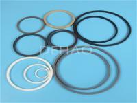 China Carbon Fiber Filled PTFE Machined Parts Plastic Seal Cylinder Gaskets Ring for sale