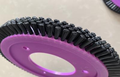 China Pig Hair Monforts Stenter Dyeing Brush Wheels For Dyeing Finishing Machine for sale