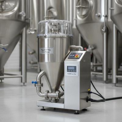 China Plug-and-Play Beer Clarification Centrifuge Compact Top-Feed Hermetic Design for Craft Breweries for sale