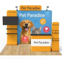 China Portable Trade Show Booth Quick Set Up Tension Fabric Display Booth for sale