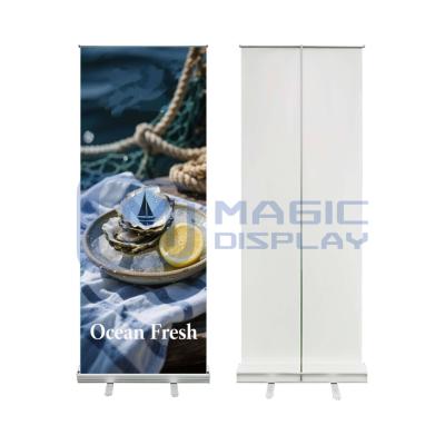 China Retractable Banner Stand 80x33.5 Inch Aluminum Frame Trade Show Display for sale