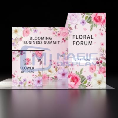 China 10x10ft SEG Backlit Light Box Trade Show Booth Aluminum Frame 190gsm Fabric for sale