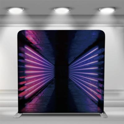 China Custom Dye Sublimation Tension Fabric Pillowcase Backdrop Display Stand 240g Polyester for sale