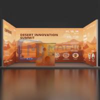 China 10x10ft U Shape SEG Light Box Backlit Exhibition Stand Trade Show Booth Aluminum Frame for sale