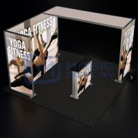 China Aluminum Alloy SEG Light Box 10x10ft Trade Show Display Booth Stand with Backlit Fabric for sale