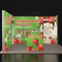 China Aluminum 20x20 SEG Light Box Custom Printed Tension Fabric Display 10x10ft for sale