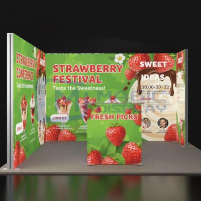 China Aluminum 20x20 SEG Light Box Custom Printed Tension Fabric Display 10x10ft for sale