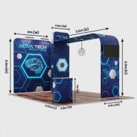 China 3x3m Modular L Arch Trade Show Booth Display Kit with 250gsm Fabric for sale