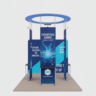 China Trade Show Booth Tension Fabric Structure Stretch Graphic Lightweight Frame Design for sale