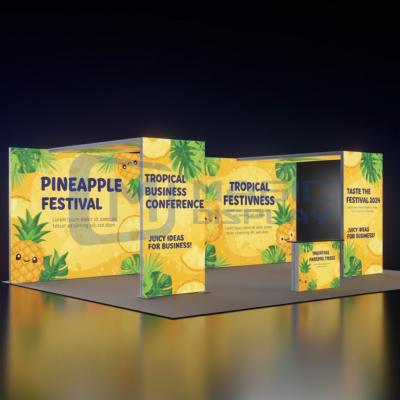 China SEG 10x20ft Trade Show Booth Lightweight Fabric Lightbox with Aluminum Frame for sale