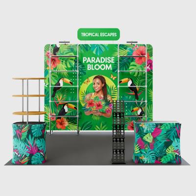 China Portable Tension Fabric Trade Show Booth 3m x 2.3m Aluminum Frame for sale