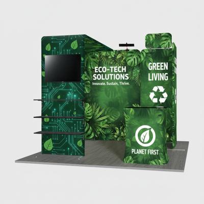 China Modern Trade Show Booth Tension Fabric Display System For Exhibits for sale