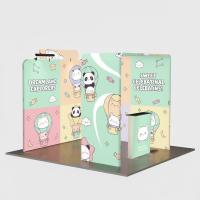 China 250gsm Tension Fabric Display Booth 10x10ft Reusable Trade Show Exhibit with Aluminum Frame for sale