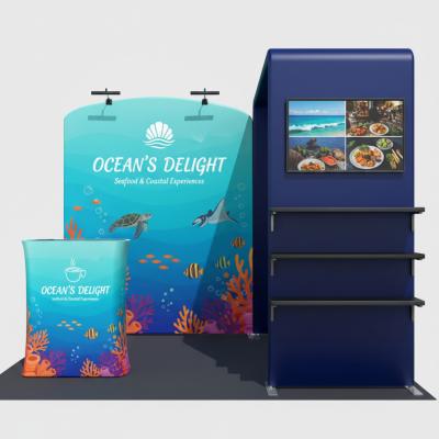 China Clean Design Trade Show Booth Tension Fabric Display System for sale