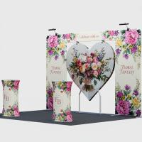 China 10x10ft Tension Fabric Trade Show Display with 250gsm Polyester and Aluminum Frame for sale