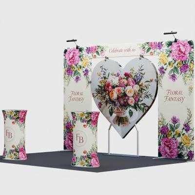 China 10x10ft Tension Fabric Trade Show Display with 250gsm Polyester and Aluminum Frame for sale