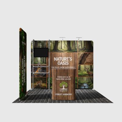 China Lightweight Aluminum Trade Show Booth 3m x 2.3m Tension Fabric Portable Exhibition Display for sale
