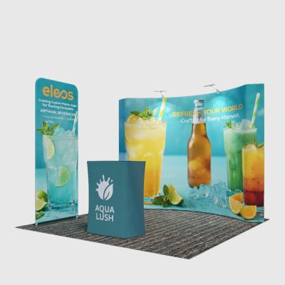 China Modular Trade Show Booth 3m x 2.3m Easy Assembly Aluminum Frame Tension Fabric Display for sale