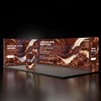 China Custom 10x20ft SEG Light Box Dye Sublimation Tradeshow Booth Display for sale