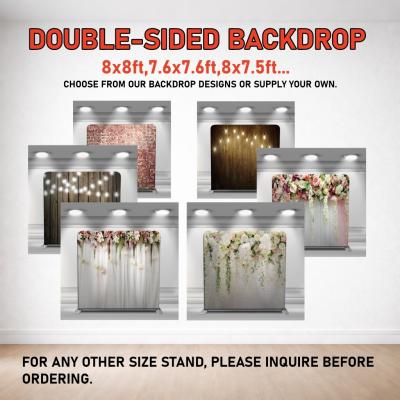 China 7.6x7.6ft Custom Printed Photo Booth Backdrop Tension Fabric Cover for Events for sale