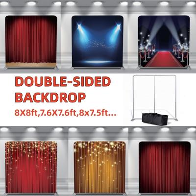 China 7x7ft Photo Booth Backdrop Tension Fabric Display with Aluminum Frame for sale