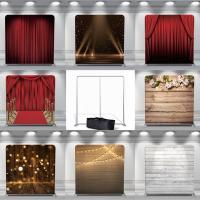 China 7.6x7.6ft Pillowcase Backdrop One Stand Four Printed Covers Photo Booth Setup for sale