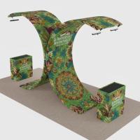 China Portable Trade Show Displays 3x6m Fabric Display Booth Customized for sale