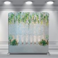 China 250gsm Tension Fabric Photo Booth Backdrop 8x8 ft Dye Sublimation Print for sale