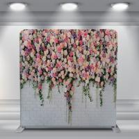 China 250gsm Tension Fabric Photo Booth Backdrop 8x8 ft Dye Sublimation Print for sale