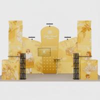 China 3x6m Modular Fabric Trade Show Booth Kit with Replaceable Graphics 250gsm for sale
