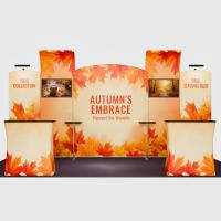 China 10x20ft Trade Show Booth Portable Fabric Display Kit Replaceable Graphics for sale