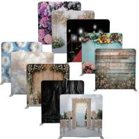China 8x8ft Exhibition Backdrop Polyester Fabric Photo Booth Backdrop for sale