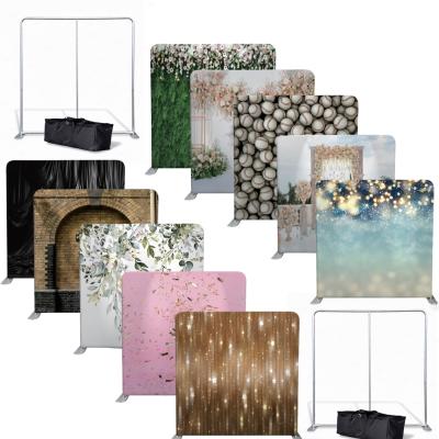 China Lightweight 7x7 Backdrop Pink Pillowcase Tension Backdrops Straight Frame for sale