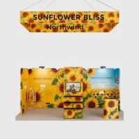 China 6x3 Modular Trade Show Booth Portable Fabric Backwall Display for sale