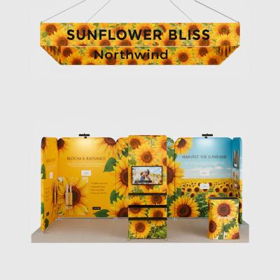 China 6x3 Modular Trade Show Booth Portable Fabric Backwall Display for sale