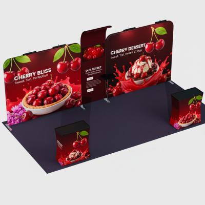 China CMYK 10x20 Trade Show Booth Polyester Fabric 10x20 Booth Backdrop for sale