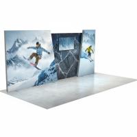 China Portable 10x20 Trade Show Booth Reusable Fabric Expo Display with Aluminum Frame 3m x 6m for sale