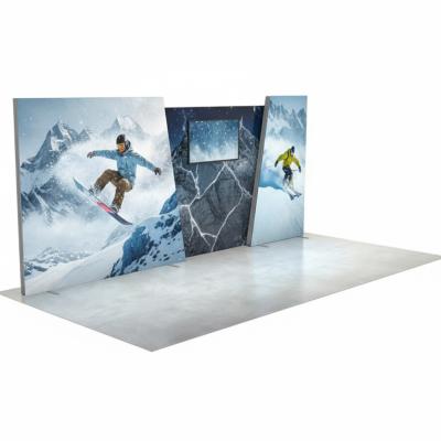 China Portable 10x20 Trade Show Booth Reusable Fabric Expo Display with Aluminum Frame 3m x 6m for sale